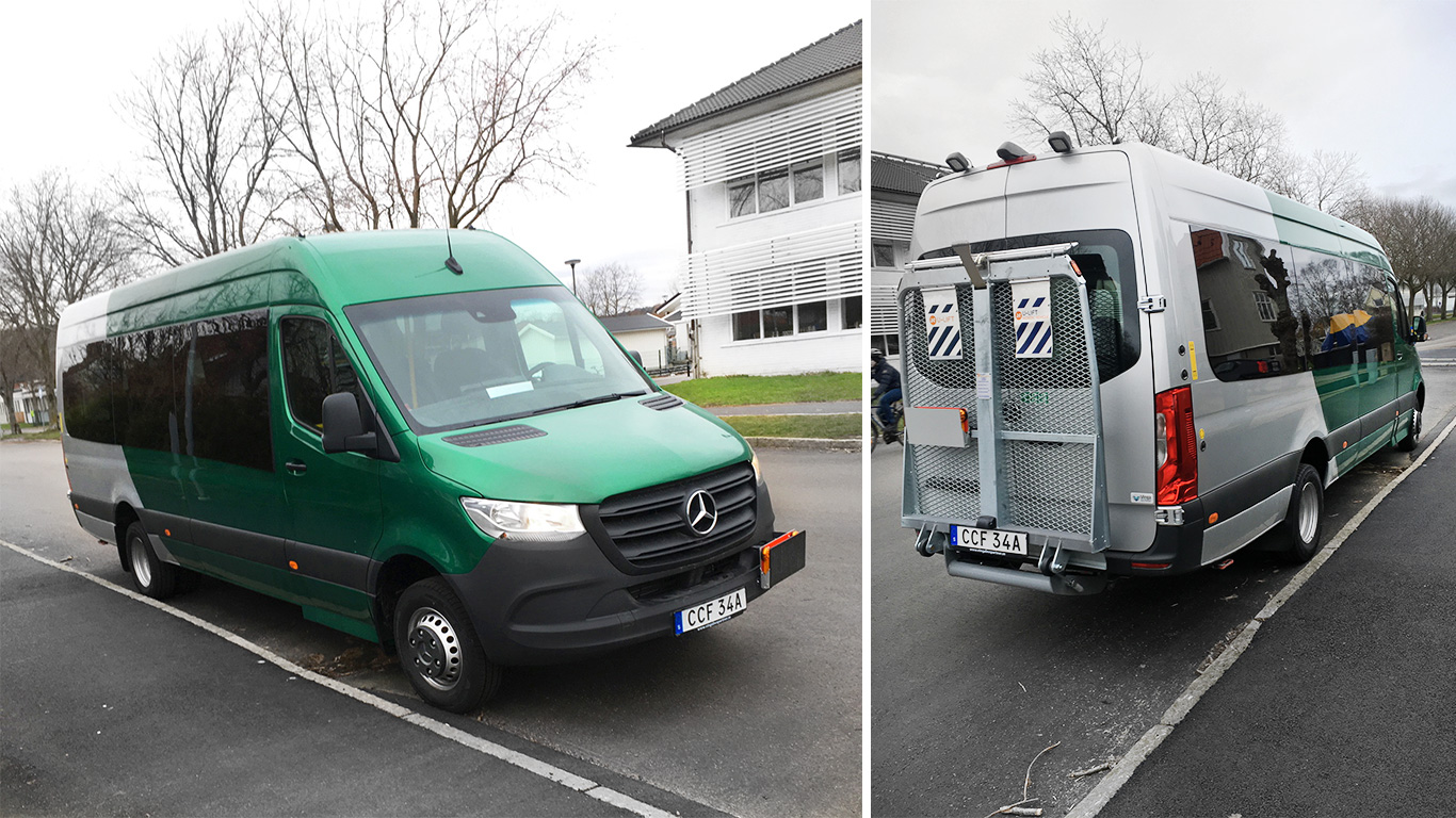 Mercedes Sprinter levererad till Flexbuss från Vinga Buss Partner
